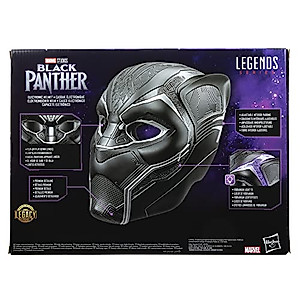 Marvel Legends Premium Electronic Role Play Helmet with Light FX and Flip-Up/Down Lenses, Black Panther Roleplay Item