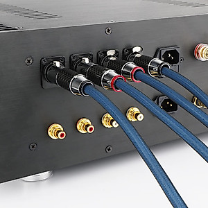 Monosaudio 17AWG Audiophile XLR Cables OFC Silver Plated Pair Female to Male Balanced Interconnect Cable Signal Cord Speaker Cables for Audio,Speakers,Subwoofers,Turntable,Amplifier,DAC(0.5M/1.6Ft)