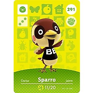 Sparro - Nintendo Animal Crossing Happy Home Designer Amiibo Card - 291