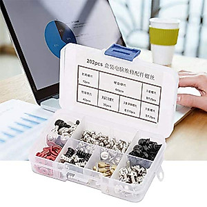 PC Assortment Kit, Hard Disk Screws Durable To Use 202 Pcs Computer Screws Kit for Maintenance and Repair Of Mobile Network Terminal Equipment