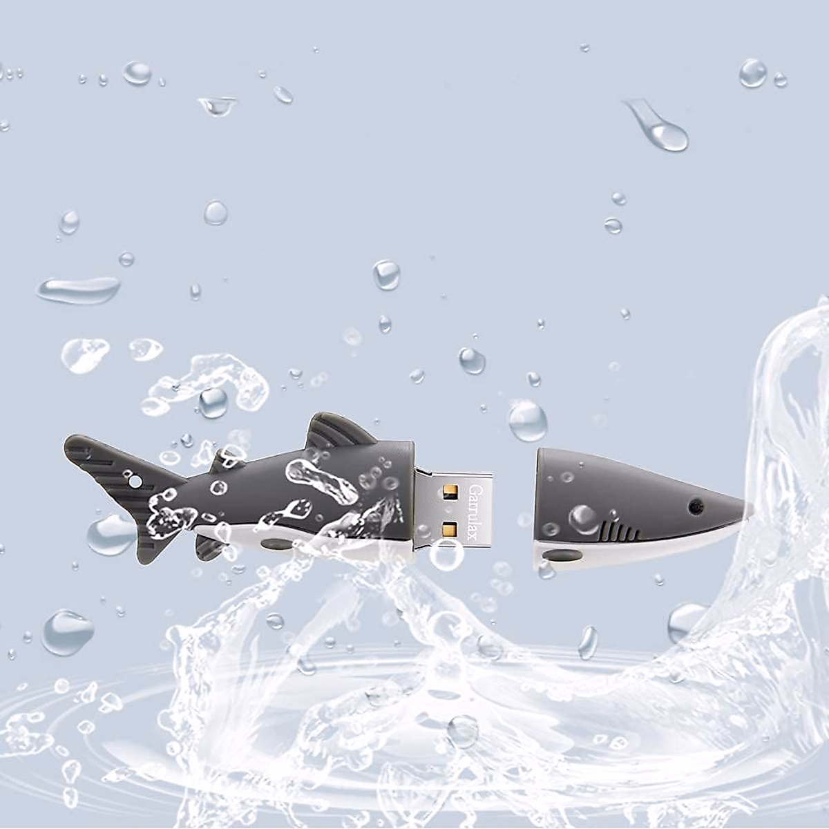 GARRULAX USB Flash Drive, 8GB / 16GB / 32GB USB 2.0 Cute Shape USB Memory Stick Date Storage Pendrive Thumb Drives for Kids Children Collegue Student (32GB, Shark)