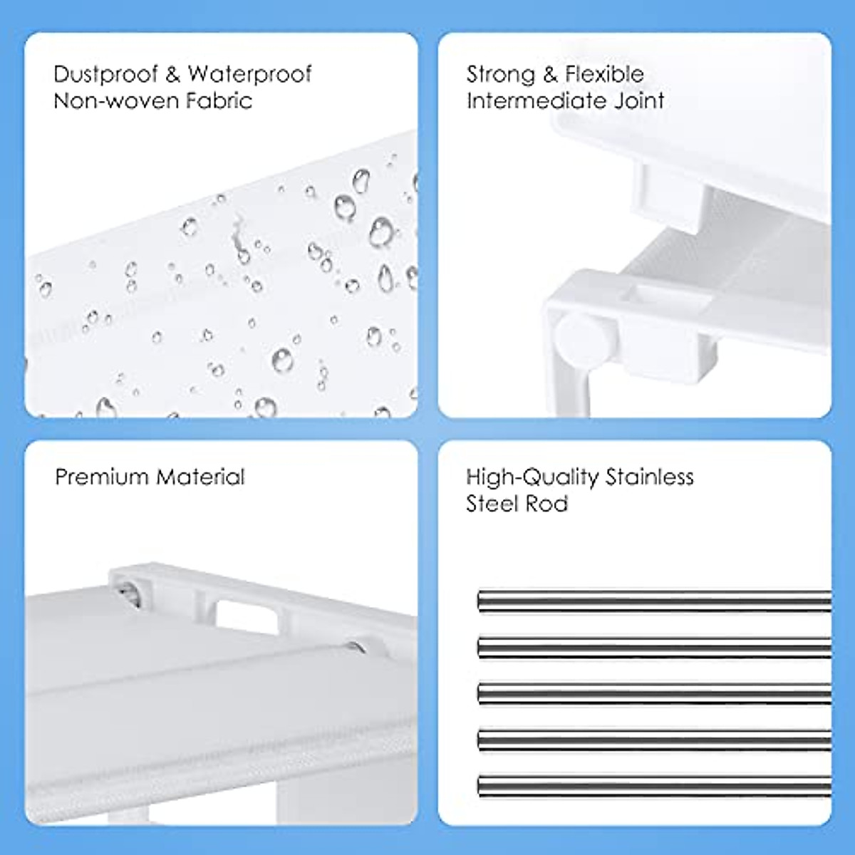 NiHome 3-Tier Stackable Shoe Rack Organizer - Adjustable, Lightweight and Expandable for Small Spaces, Holds 6 Pairs, Ideal for Closet, Hallway, Entryway, Bedroom (White)