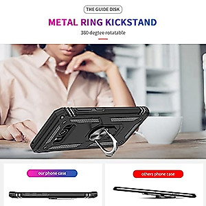 LeYi for Samsung Galaxy S8 Case [Not Fit S8 Plus], Galaxy S8 Phone Cases with [2 PCS] 3D Curved Screen Protector, [Military-Grade] Protective Case Cover with Ring Kickstand for Samsung S8, Black