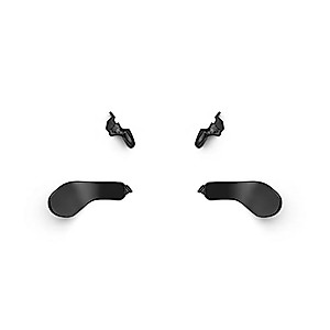 MOJOXR 4pcs Metal Back Paddles for PS5 DualSense Edge Wireless Controller,Two Swappable Sets Original Replacement Accessories for Playstation 5 Edge Controller,Enhanced Video Game Control (Black)