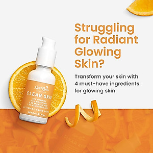 Glovy Rhythm 20% Vitamin C Serum for Glowing & Clear skin with Hyaluronic & Salicylic Acid| Hydrates Moisturizes & Brightens | Suitable for Oily Sensitive & Acne Prone Skin| Men & Women - 30 ml