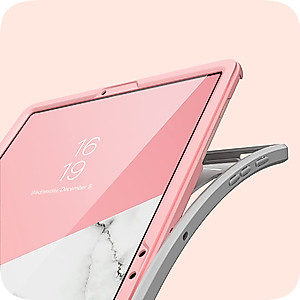 i-Blason Cosmo Case for Samsung Galaxy Tab S7 FE 12.4" 2021 Release Only, Full-Body Trifold with Built-in Screen Protector Protective Smart Cover with Auto Sleep/Wake & Pencil Holder (Marble)