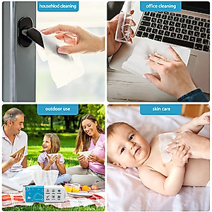 AIDEA Disposable Face Towels-600Ct, Makeup Remover Wipes, Cleansing Facial Wipes for Sensitive Skin, Facial Cleansing Towels, Makeup Removing, Nursing, Travel, Surface Cleaning