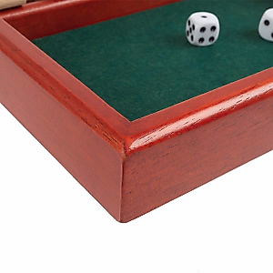 Shut The Box Game Wooden Set – Easy to Learn Math and Strategy Game for All Ages – Family Games for Home, Travel, and Camping by Trademark Games
