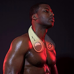 HAO TOO Portable Neck Fan, Wearable Air Conditioner, USB Charging, Hanging Neck Headset Design, 360° Rotation, 3 Levels Adjustable, Suitable For Travel, Sports, Office