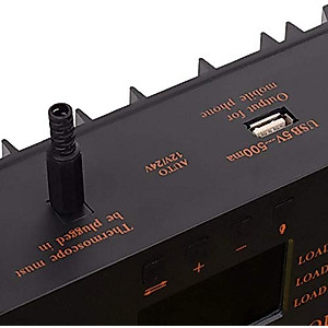 ZHCSolar Solar Charge Controller 80A 12V 24V PWM Solar Panel Charger Regulator for Renewable Energy 1920W Max with USB Multi Circuit Protection Anti-Fall Durable ABS Housing Enhanced Heat Sink