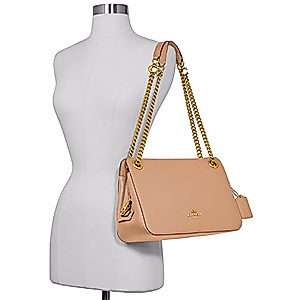 COACH NEW AUTHENTIC PEBBLE LEATHER CONVERTIBLE SATCHEL HANDBAG (Beechwood)