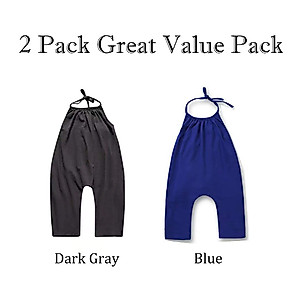 Baby Girls Summer Romper Cute 2 Pack Backless Harem Strap Jumpsuits 1-4 Years Old
