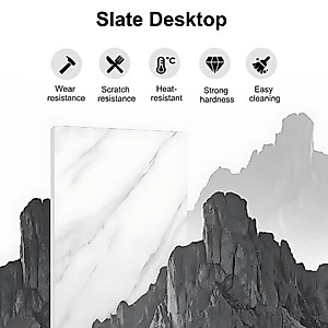 VELLE Vanity, Makeup Vanity with Cabinets and Ambient Light, Vanity Desk Set includes Smart HD Lighted Mirror and Vanity Chairs, Solid Wood Frame Vanity for Bedroom (31.5", 6 Drawers)