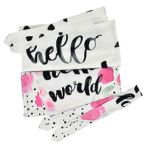 Newborn Baby Blanket Swaddle Headband Hat Baby Stroller Wrap Sleeping Bag Photography Props (White with Hat)