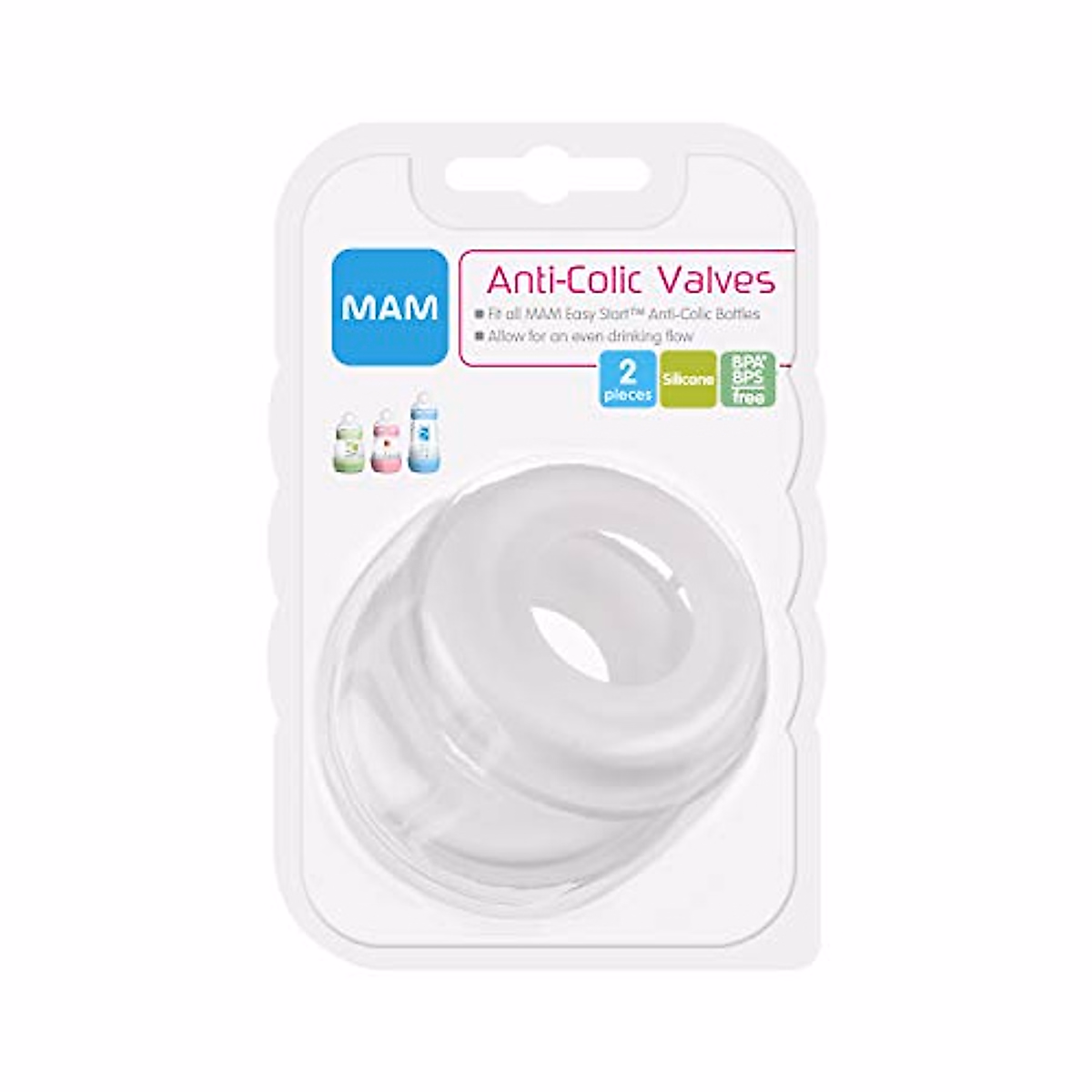 MAM Easy Start Anti Colic Bottle Valve Replacement,2 Count (Pack of 2)