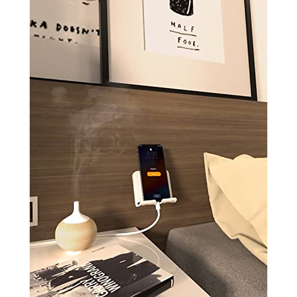 Tryone Shower Phone Holder - Universal Wall Mount Cellphone Stand for Bathroom Mirror/Bedside/Kitchen/Recording Compatible with iPhone iPad Series/Samsung Galaxy Smartphone Tablet/Switch OLED