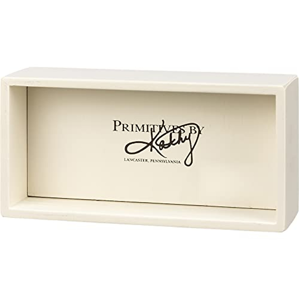 Primitives by Kathy Felt Floral Accent When I Count My Blessings I Count You Twice Inset Wooden Box Sign 6x3