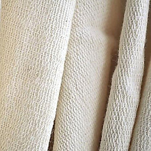 Organic Cotton French Terry Fabric - Natural - by The Yard