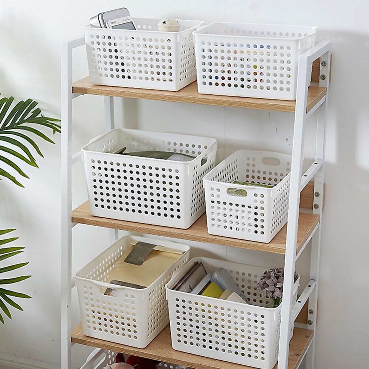 Operitacx 2pcs Box Storage Basket Plastic Storage Bins Woven Storage Baskets Toiletry Containers Files Desktop Organizing Box Desktop Sundry Case Plastic Box Storage Holder Cosmetic Box A4