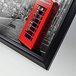 PETAFLOP 4 Pack 24x36 Frame for Pictures with Plexiglass Front, Black Poster Frames for 24 x 36 inch Wall Art