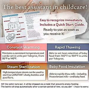 Baby Bottle Warmer Milk Pot LARUTAN 9in1 Baby Food Warmer (White)