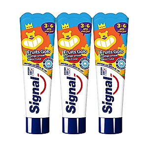 Signal Kids Fruity Toothpaste 50 ml / 1.7 fl oz (3-Pack)