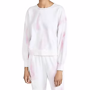 PAIGE Women's Lisbet Light Weight Relaxed Sweatshirt, Fuschia Multi, L