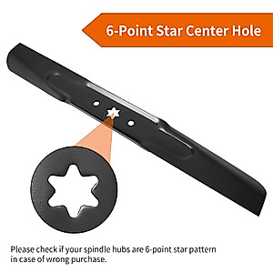 budrash 742-04308 Mower Blades Fit for Cub-Cadet Troy Bilt 42" Deck, 942-04308A Blades for Cub Cad et XT1-LT42 XT2-LX42 Riding Mower, Craftsman LT1500 42" Lawn Tractor, 2 Pack