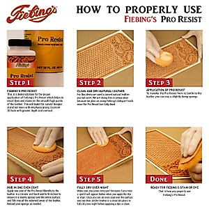 Fiebing's Pro Resist (4 oz) - Maximize Contrast for Antiquing, Staining, Dyeing Leather - Top Finish Resists Moisture, Sun & Dirt - Seal & Protect All Leathercraft, Car, Couch, Furniture, Purses, Boot