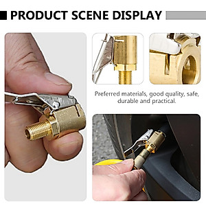 Locking Air Chuck, 6pcs Car Inflatable Chuck Car Compressor Air Pump for Inflatables Tire Inflator Air Pump Thread Nozzle Tire Connector Tire Air Chuck Open End Car Accesories