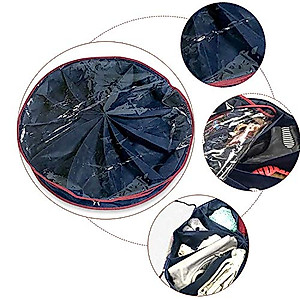 Kangkangk 12-Grid Foldable Round Shape Non-Woven Shoes Storage Organizer Box with Transparent Window for Home Apartment Dormitory