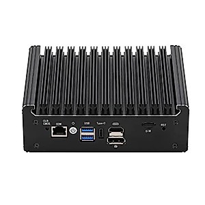 HUNSN Micro Firewall Appliance, Mini PC, OPNsense, VPN, Router PC, Intel Celeron N4505, RS41, AES-NI, 4 x 2.5GbE I226-V, Console, Type-C, HDMI, DP, SIM Slot, 4G RAM, 32G SSD