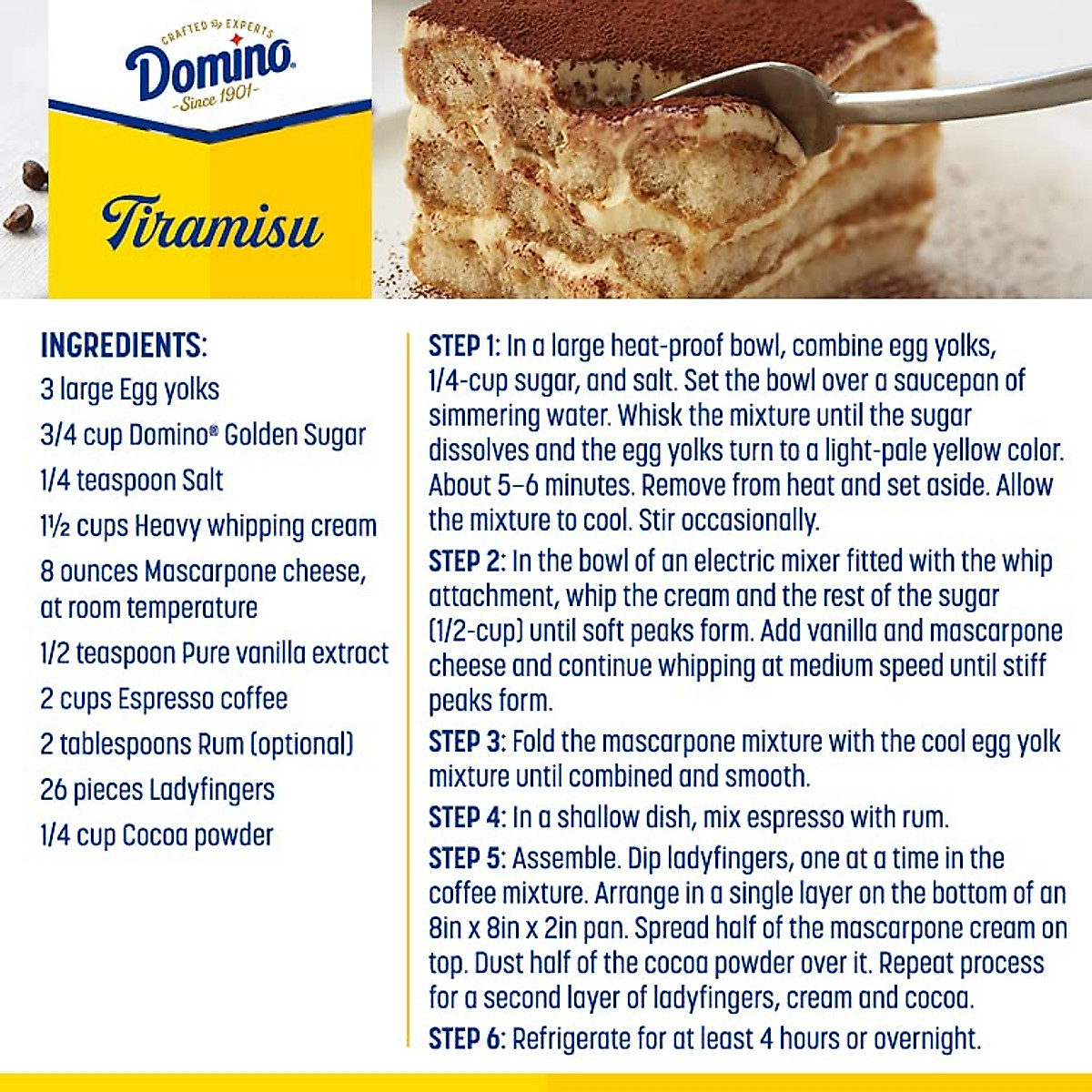 Domino® Golden Sugar, 3.125 lb Granulated Sugar Easy Baking Tub