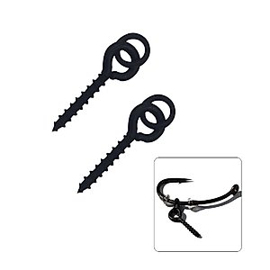 Ctzrzyt 50pcs Carp Fishing Boilie Screw with Solid Ring Bait Tool Chod Rigs Carp Fishing Hair Tackle Accessory