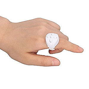 Remote Scrolling, Support Mainstream Apps Rechargeable Remote Page Turner Free Your Hands Adjustable Size for Android Phones (White)