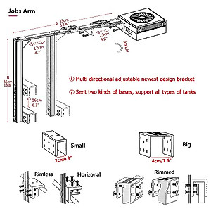 PopBloom RS90 LED Aquarium Light - Updated Program Coral Reef Light Dimmable 90Watts Full Spectrum Sunrise Sunset for Marine Fish Tanks Reef Led Light Fixture