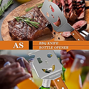 5-in-1 Grill Spatula for Outdoor Grill, Grill Grate Lifter and Stainless Steel Spatula, Grill Accessories for Outdoor Grilling. 18 Inch Stainless Steel Grill Tools，Unique BBQ Gifts