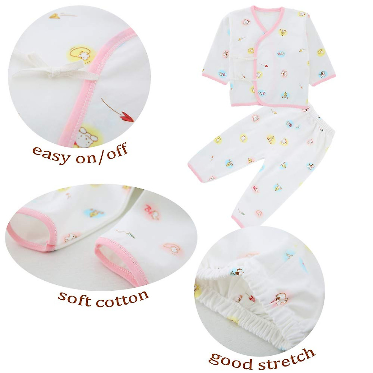 okpuzee 18PCS Newborn Girl Clothes Preemie Baby Outfit 0 3 Months Pants Layette Gift Set