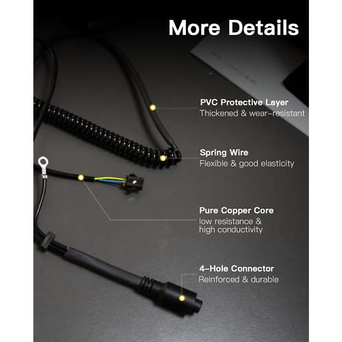 stio Frame Spring Wire Compatible with Ninebot by Segway Go Kart Kit Gokart PRO Refit Smart Scooter Replacements Frame Spring Line GoKart Original Accessories