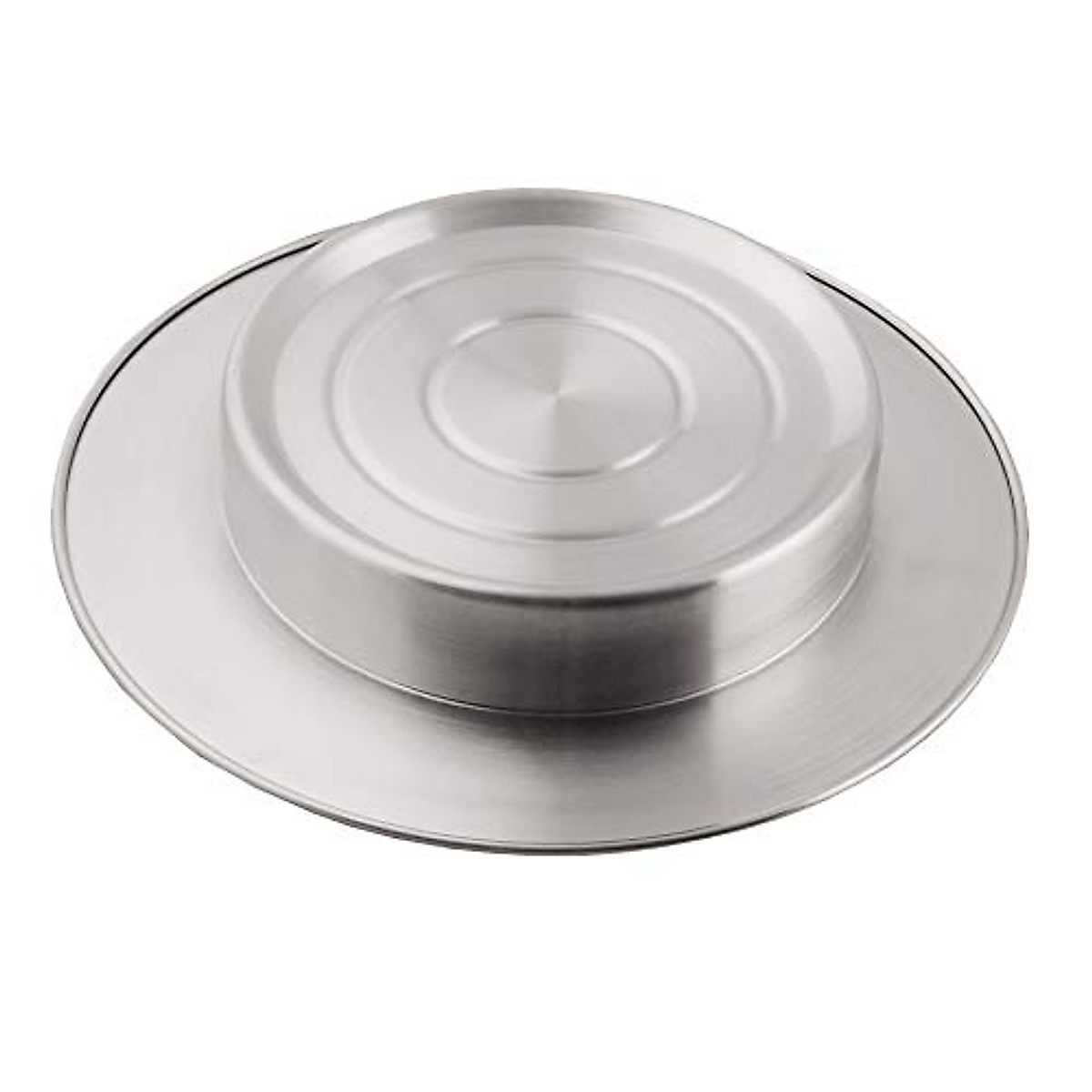 Communion Ware Holy Wine Serving Tray with A Lid & A Stacking Bread Plate with A Lid + 40 Cups - Stainless Steel (Matte)