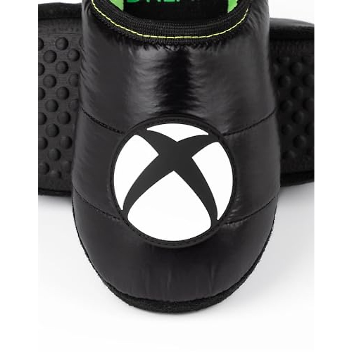 Xbox Slippers Boys Kids Teens Game Console Logo Green Black Shoes 2.5 US