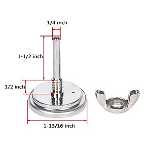 GGC Thermometer Replacement for Weber 60540 Spirit E/S210 E/S220 E/S230 Charcoal Q120 Q200 Q300 Series Grills,Temperature Gauge for 7581 (Dia 1-13/16")