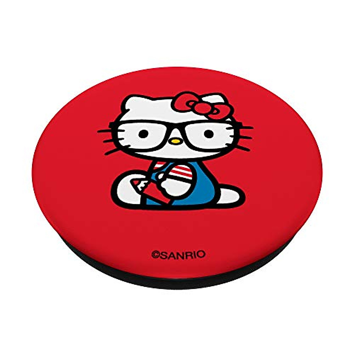 Hello Kitty Nerd Glasses Classic PopSockets PopGrip: Swappable Grip for Phones & Tablets
