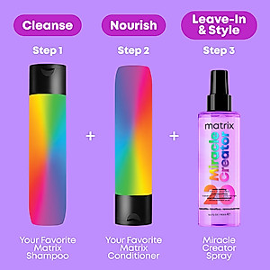 Matrix Miracle Creator Leave-In Conditioner Spray | Heat Protectant, Anti-Frizz, Moisturizing & Detangling | For Damaged Hair | For All Hair Types | Sulfate Free