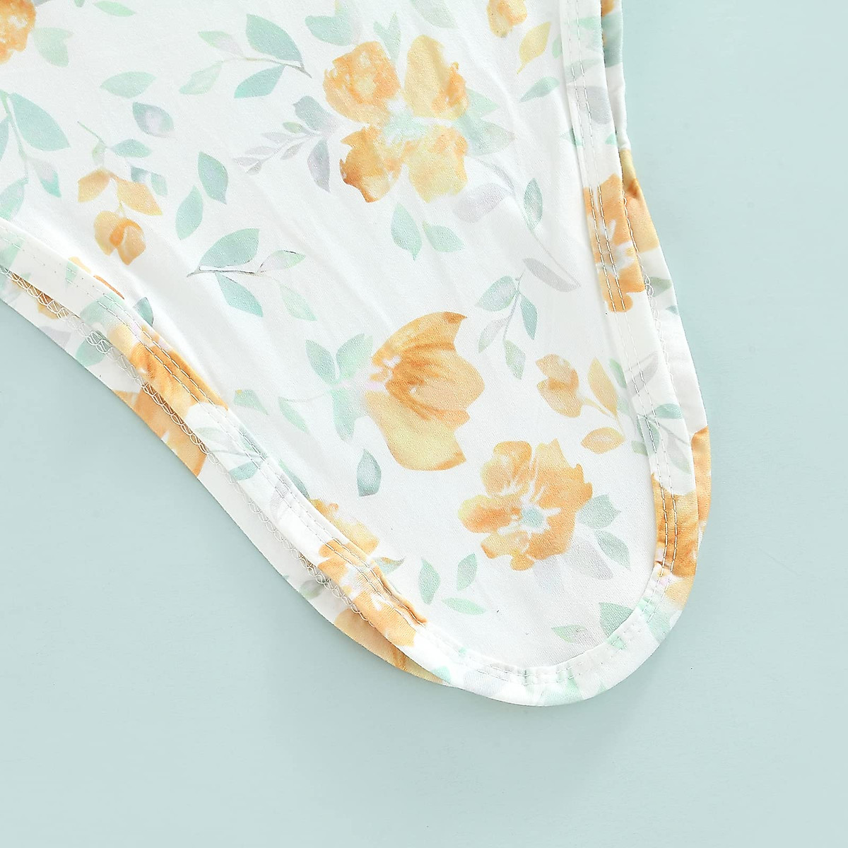 Infant Newborn Baby Girls Floral Sleep Gown Headband Sleepwear Romper Sleeping Bags Outfits (Floral&GreenYellow, 0-3 Months)