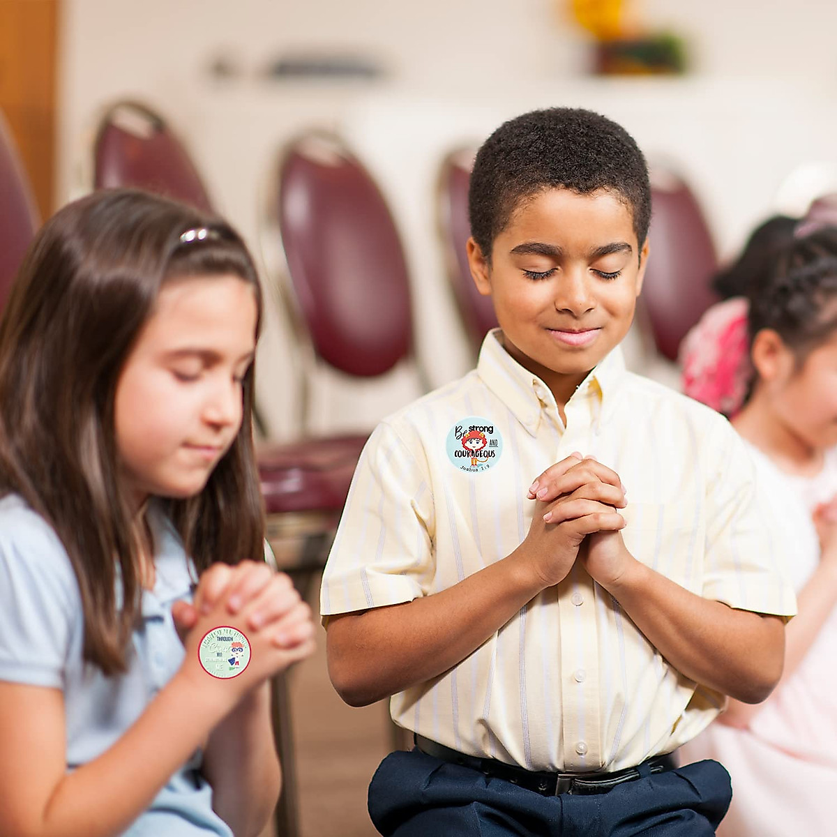 Storrianne Christian Bible Stickers for Kids,1000Pcs 1 Inch Adhesive Jesus Stickers Christian Scripture Quotes for Church Activities, Sunday School Supplies