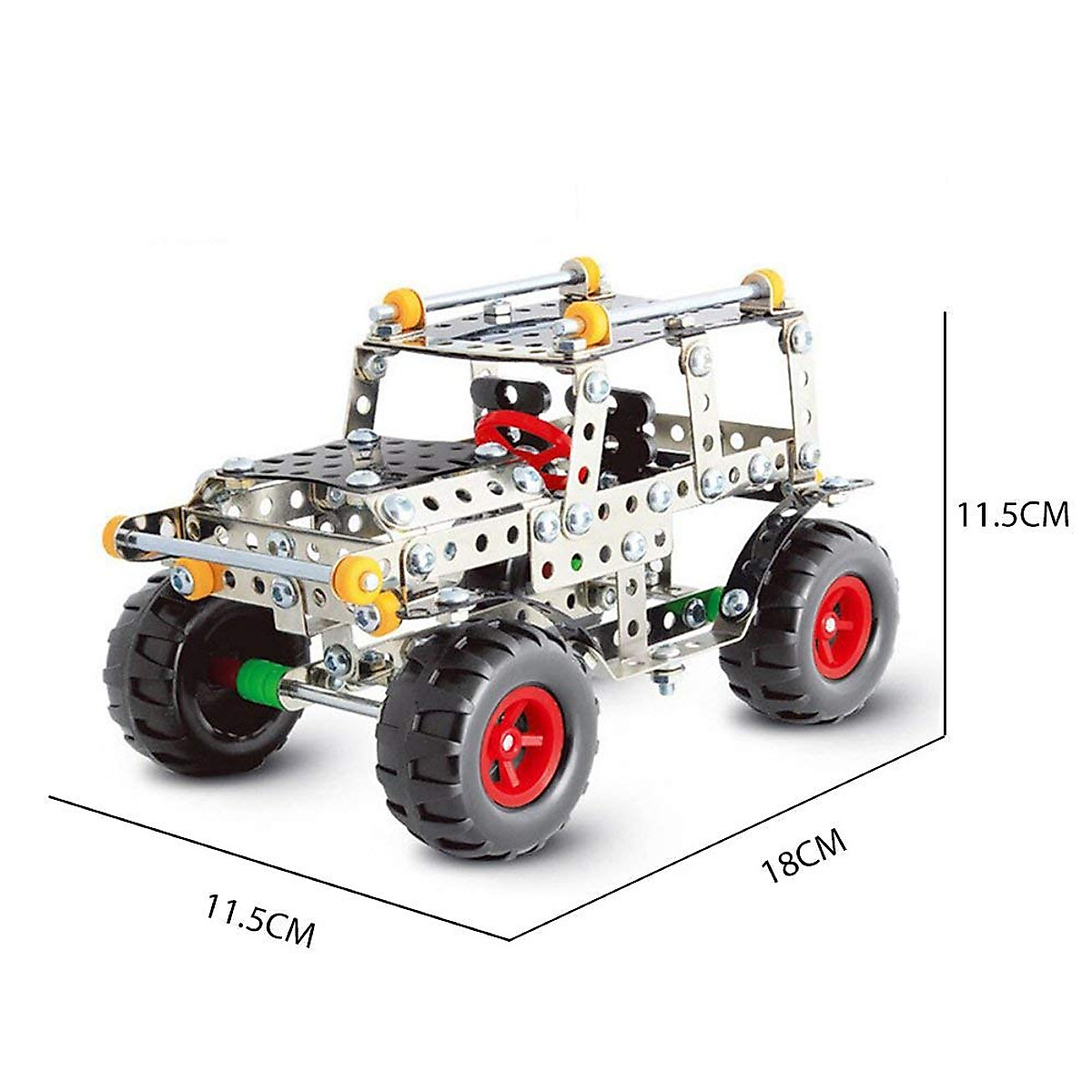 IRON COMMANDER STEM Jeep Building Toy Kit - Erector Set Model Kit, Metal Building Set, Steam Education Toy for Boys & Girls Age 8 and Up - 251 Parts