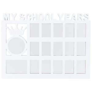 Veemoon Picture Display Frame First Year Picture Frames Growth Photo Frame School Years Picture Day Collage Frame Tablescape Decor School Years Photo Mat Baby Picture Holder White Plastic