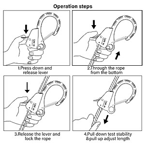 JYINCPED Stainless Steel Boat Fender Clips Quick Release Clips Boat Bumper Buoy Holders for Rail, Clamp on 3/8" – 5/8" Rope for Fastening Fender Lines, Ideal for Docking