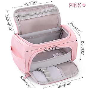 HVOMO Big Capacity Pencil Case High Large Storage Pouch Marker Pen Case Travel Simple Stationery Bag School College Office Organizer for Teens Girls Adults Student（Pink）